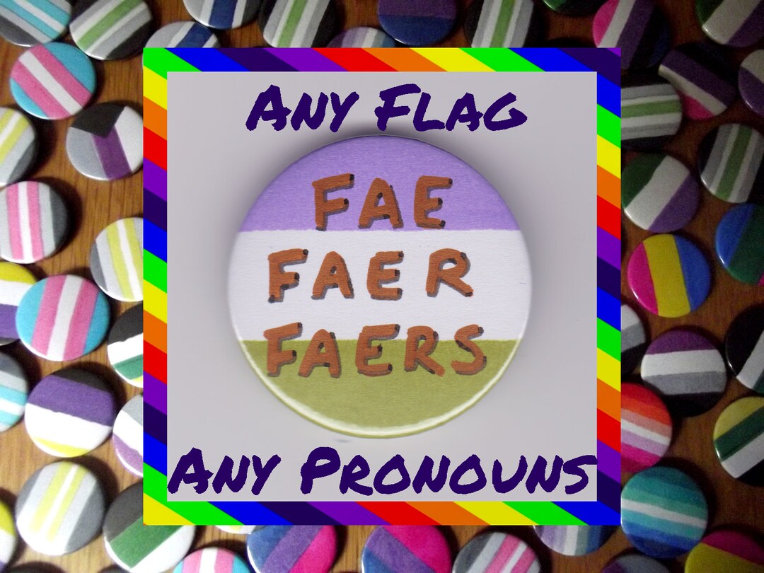 Custom Pronoun Pride Flag 1.75 Button Badge - Etsy