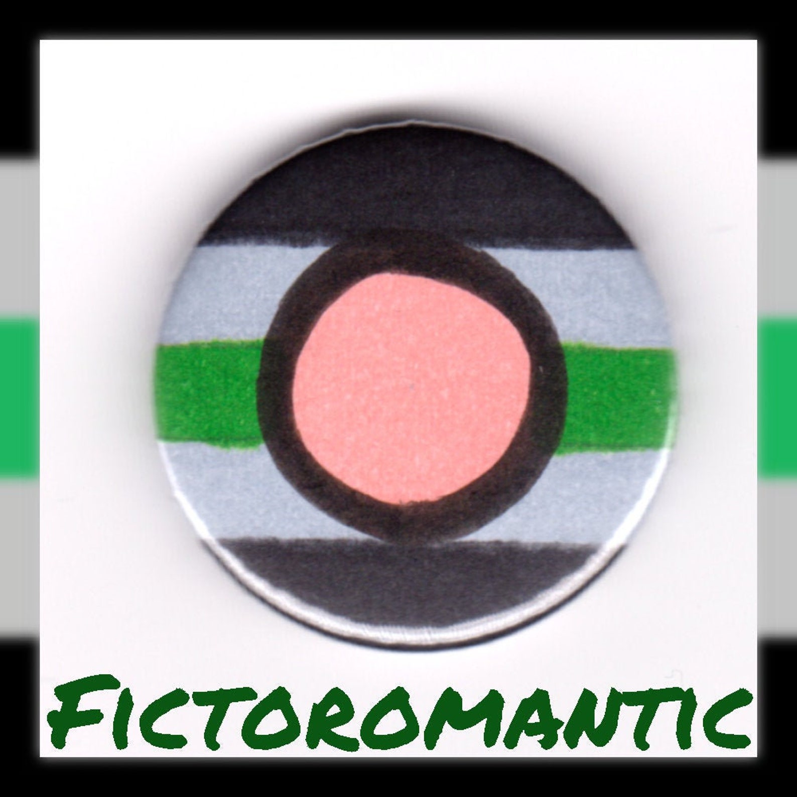 Fictoromantic Pride 1 button badge | Etsy