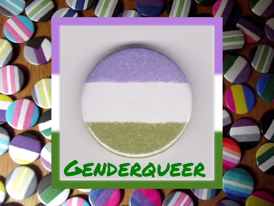 Genderqueer Pride 1 Button Badge - Etsy