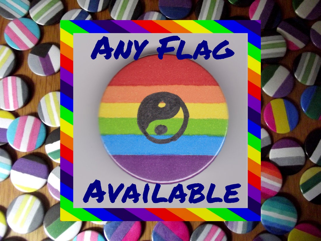 Daoist/taoist LGBTQ Pride Flag 1.25 Button Badge any Pride Flag - Etsy