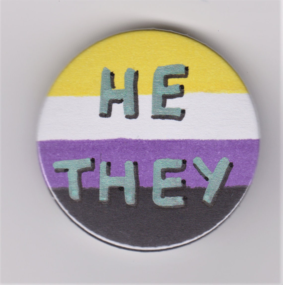Custom Pronoun Pride Flag 1 25 Button Badge Etsy