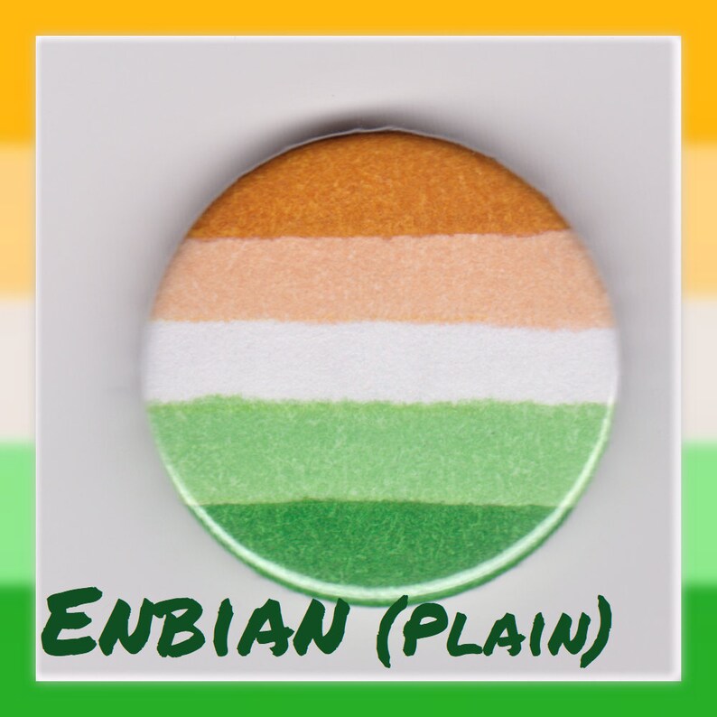 Enbian Pride 1 Button Badge 3 Flag Options - Etsy