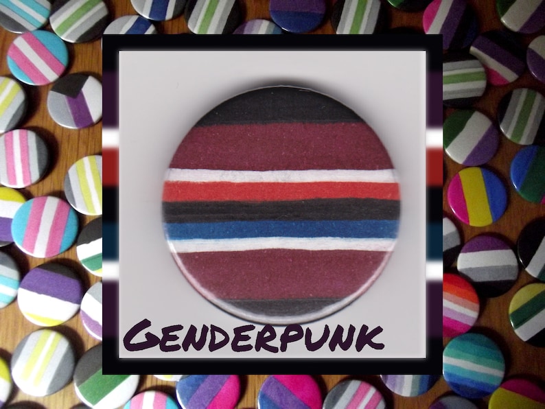 Genderpunk Pride 1 Button Badge - Etsy