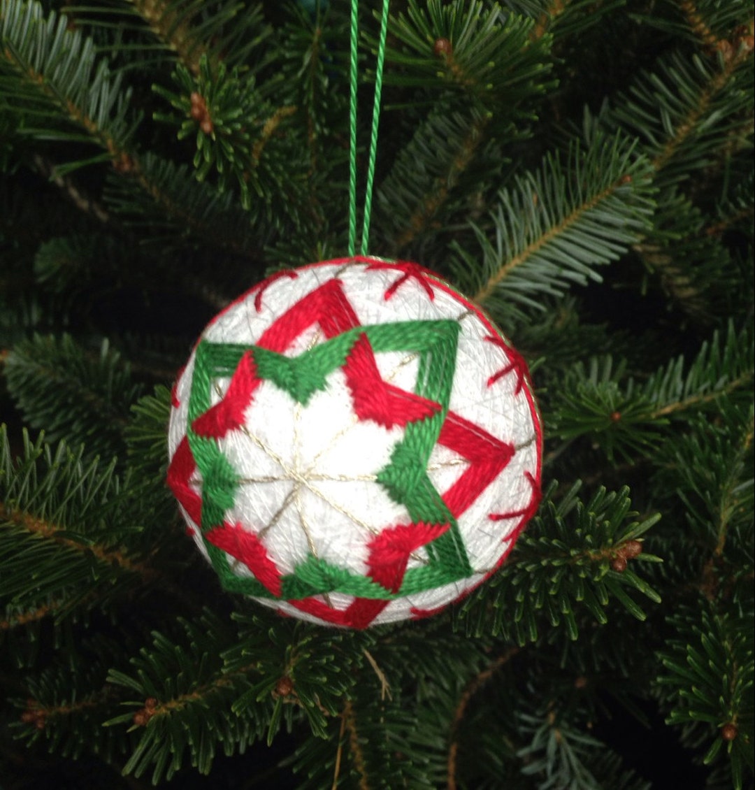 Another Jolly Holiday Temari-christmas Ornament - Etsy