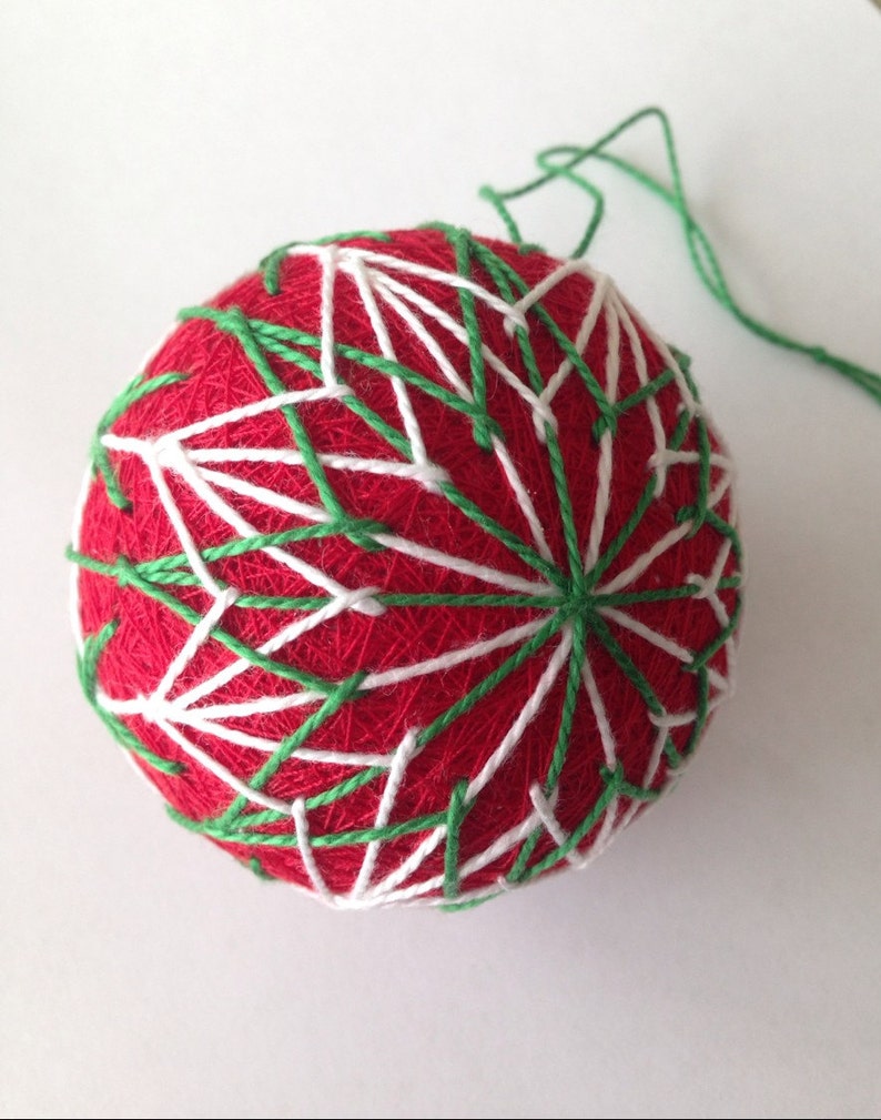 Christmas in Bloom Temari Christmas Ornament - Etsy
