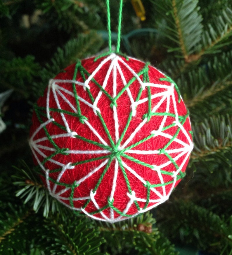 Christmas in Bloom Temari Christmas Ornament - Etsy