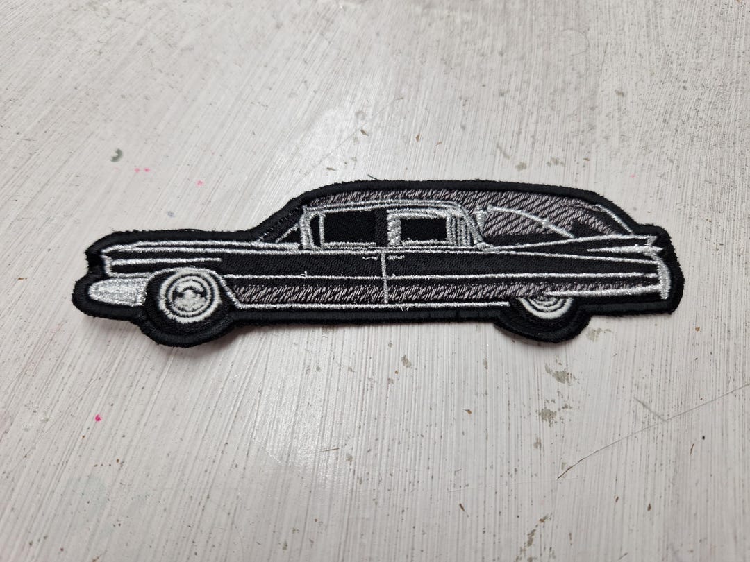 Hearse Embroidered Iron-on Patch, 1959 Cadillac, Goth Horror Style - Etsy