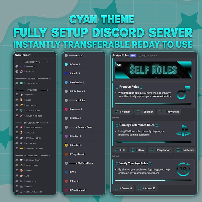 Discord Server Channel Decor - Etsy