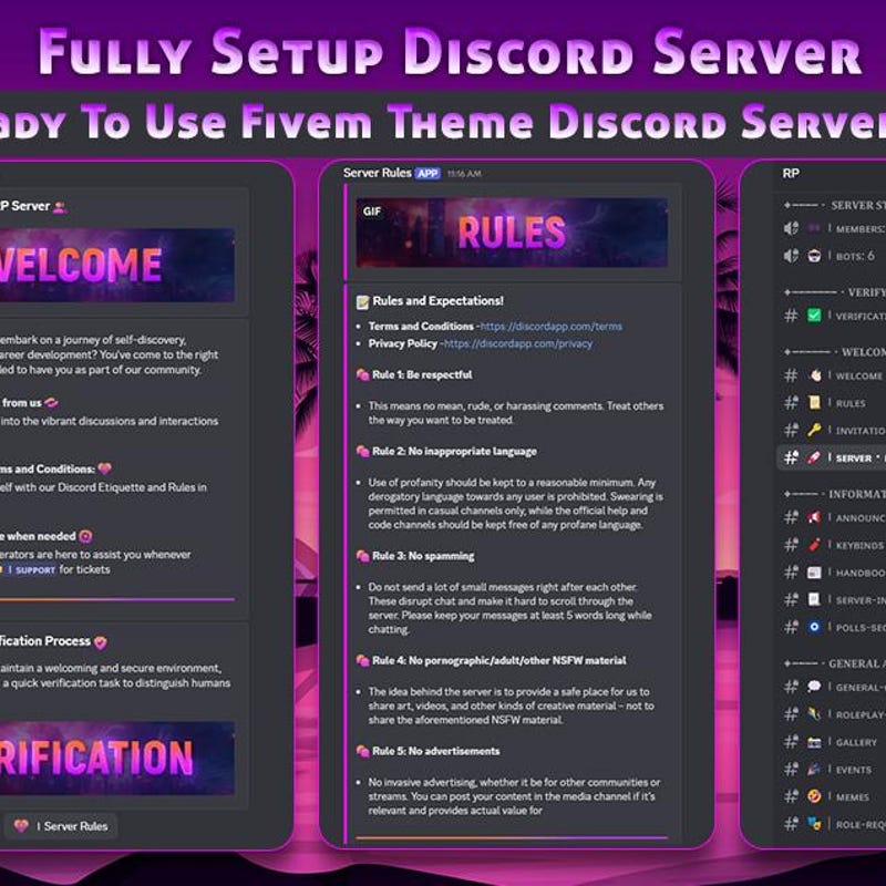 Discord Template - Etsy