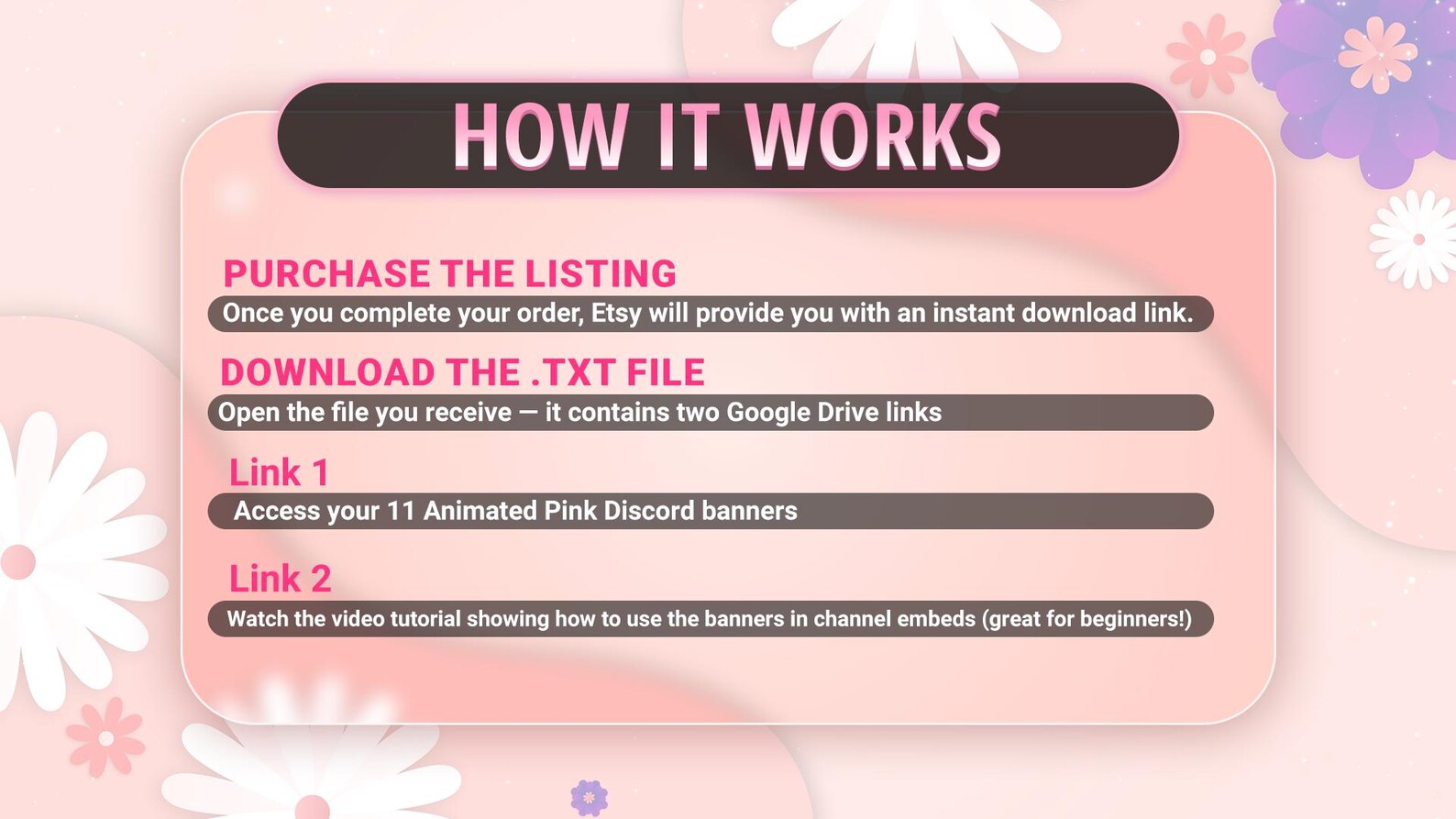Animated Pink Discord Banners: Pastel GIF Headers (instant Download) - Etsy