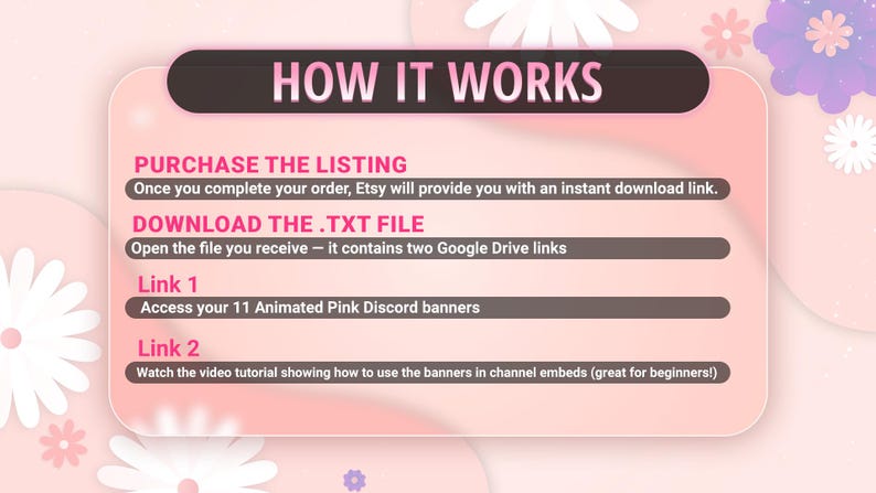 Animated Pink Discord Server Banners Pack (11 Aesthetic GIF Banners ...