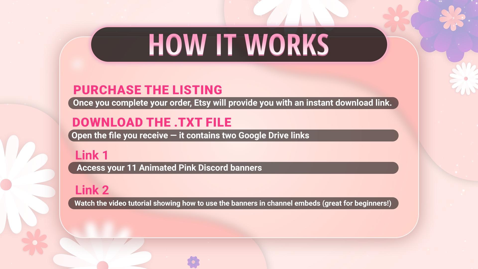 Animated Pink Discord Banners: Pastel GIF Headers (instant Download) - Etsy