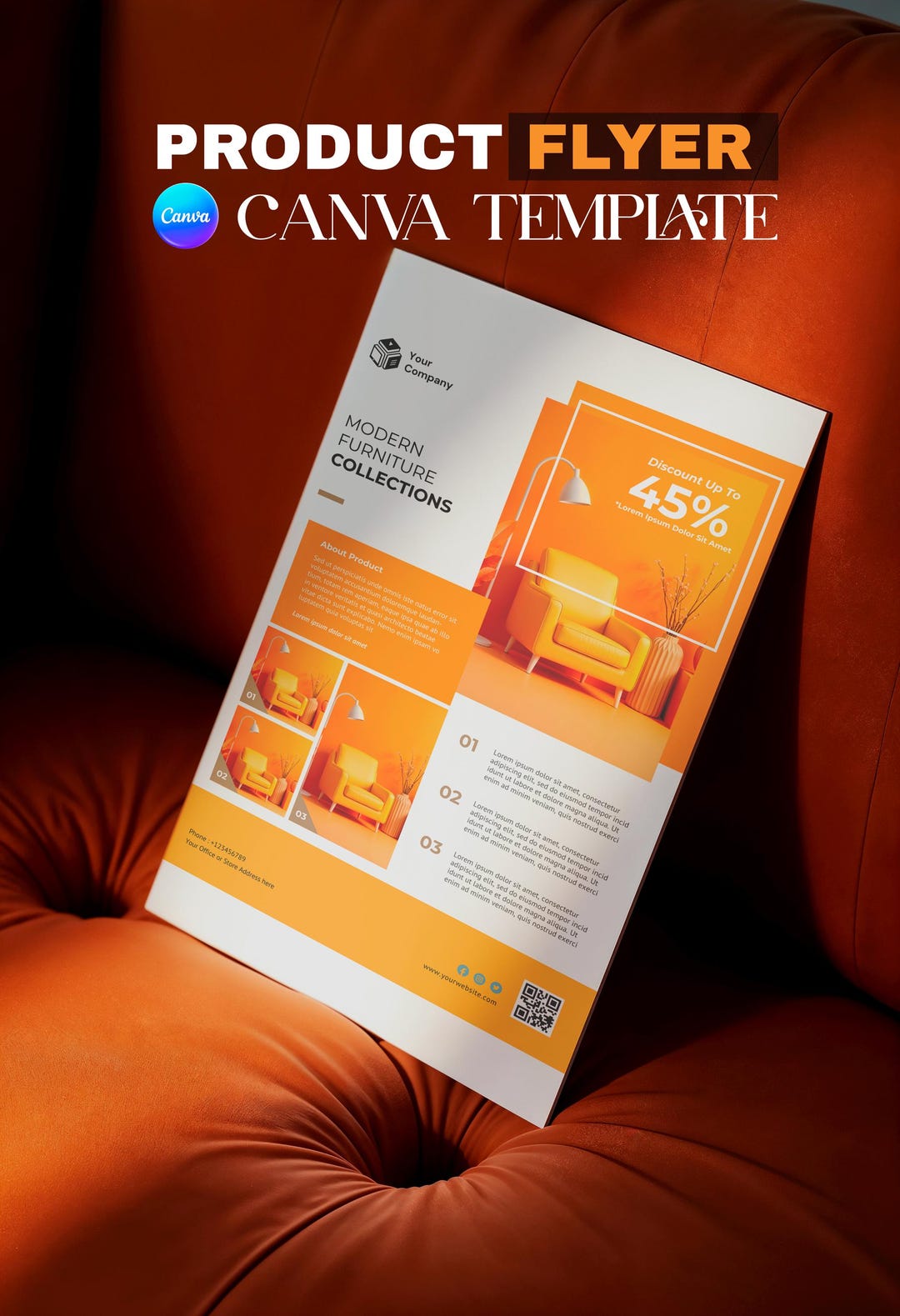 Editable Product Flyer Template Canva and PSD - Etsy