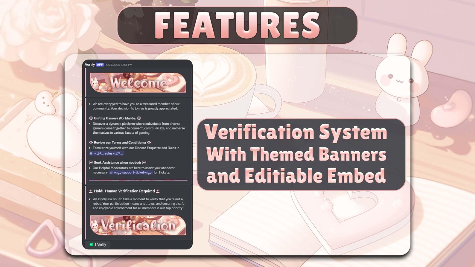 Cozy Cafe Discord Server With Banners & Emojis - Etsy