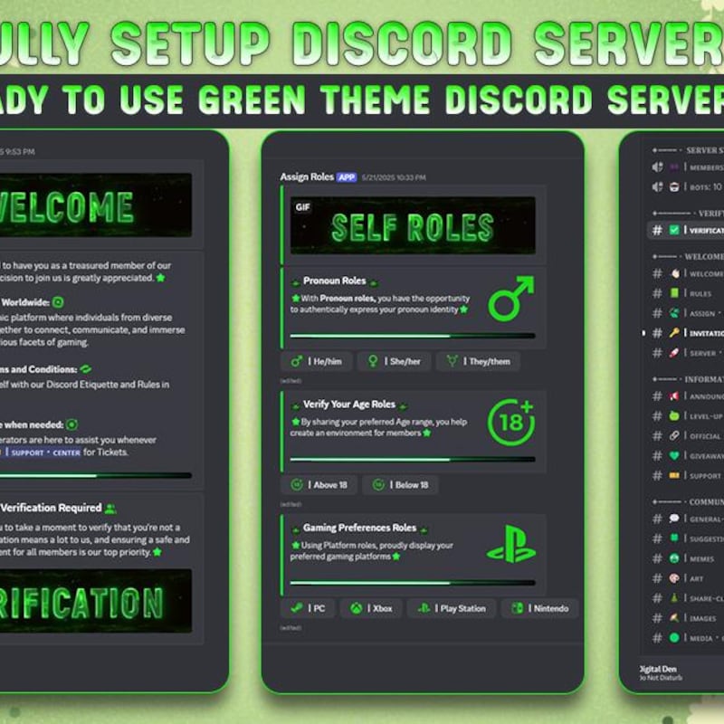 Discord server templates - Etsy España