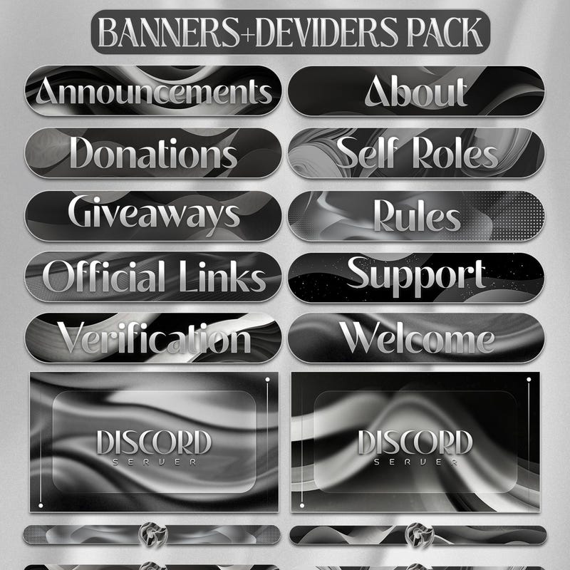 Black and White Discord Banners - Etsy