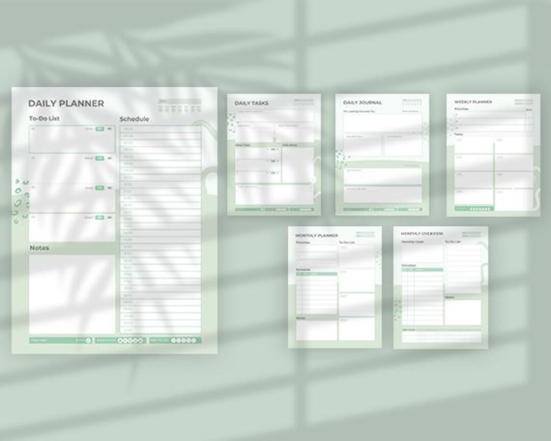 Editable Canva Planner Bundle | Daily, Weekly and Monthly Planner ...