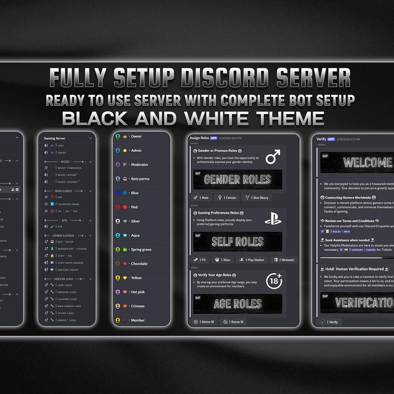 Discord Template - Etsy