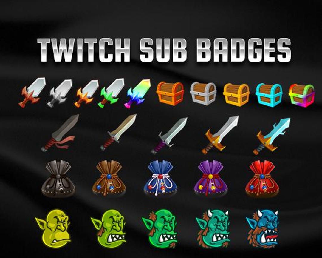 Twitch Subs Badges - Etsy