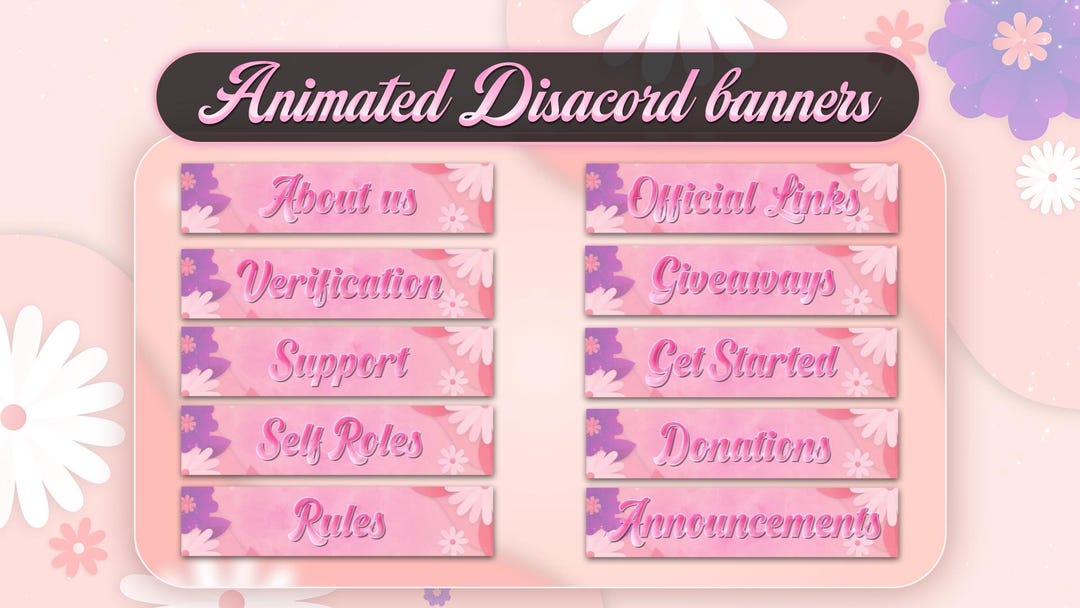 Animated Pink Discord Banners: Pastel GIF Headers (instant Download) - Etsy