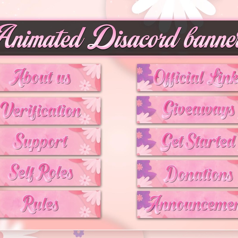 Discord Banners Pink - Etsy