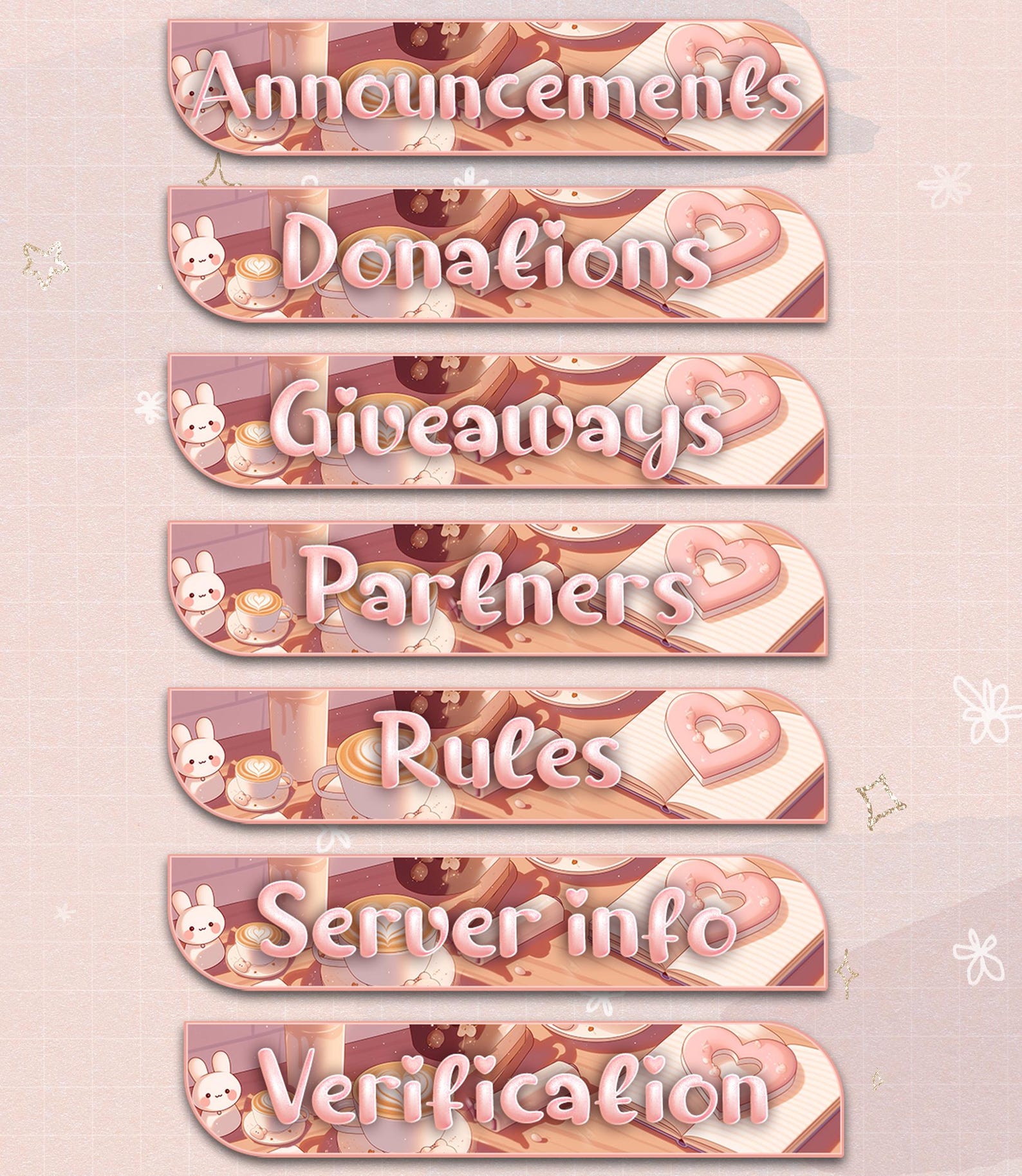 Cozy Cafe Discord Banner Pack | 15 Server Decorations (digital Download ...