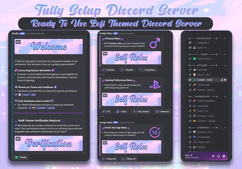 Lo-fi Aesthetic Discord Server | Custom Banners & Emojis - Etsy