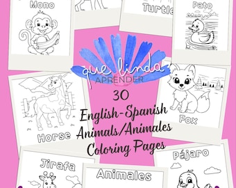 10 Animal Coloring Pages for Kids | Bilingual English-bulgarian ...