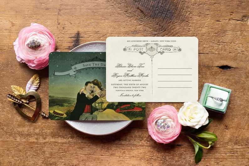 Wedding Invitations Vintage Edwardian Wedding Moon - Etsy