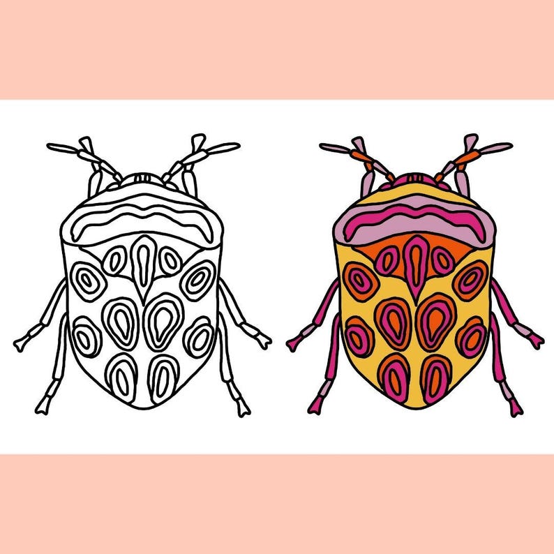 Livre De Coloriage Insectes à Imprimer – 60 Pages Pour Enfants ...