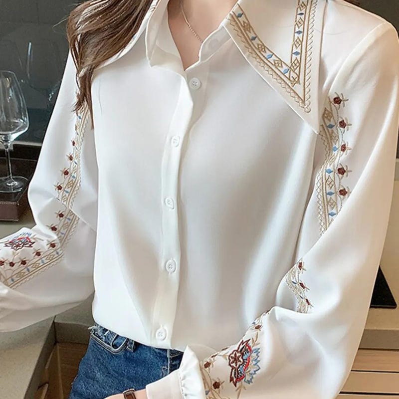 Embroidered Blouse - Etsy