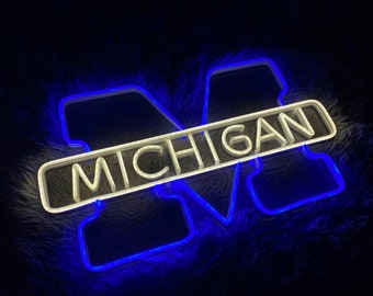 Michigan Neon Sign - Etsy