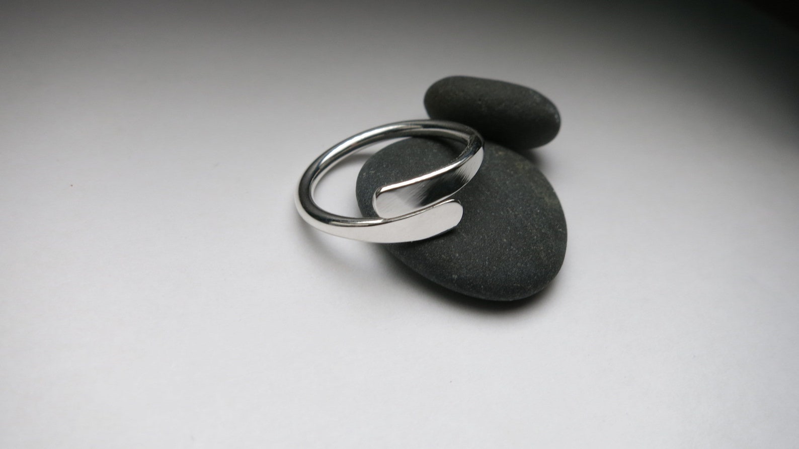 Sterling Silver Bypass Ring Modern Jewelry | Etsy