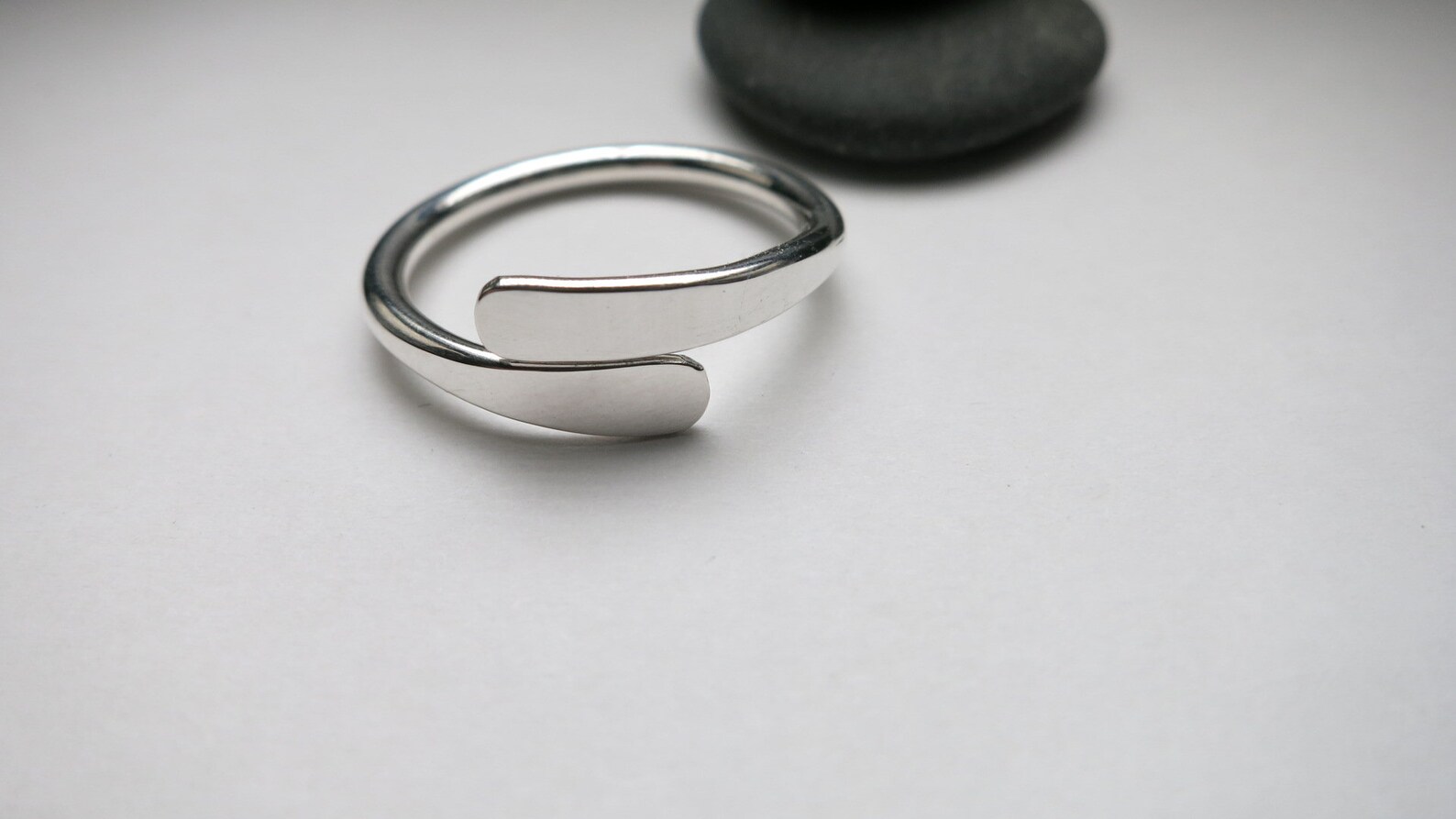 Sterling Silver Bypass Ring Modern Jewelry | Etsy