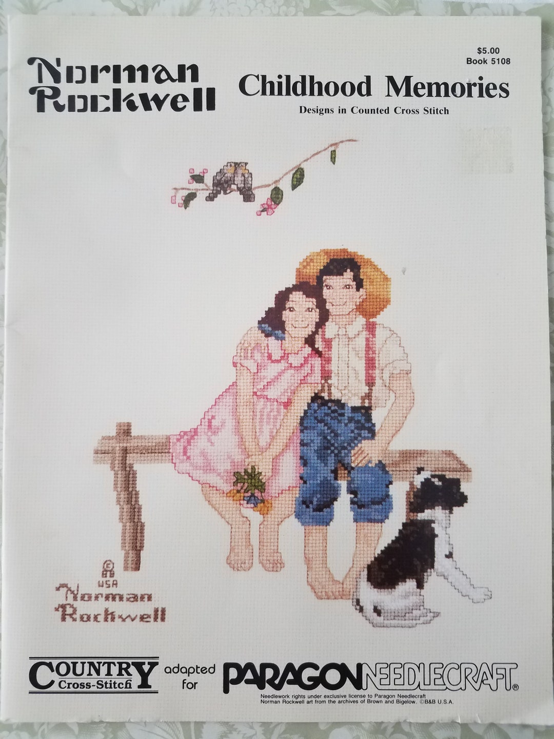 Vintage Cross Stitch Patterns Norman Rockwell - Childhood Memories, 6 ...