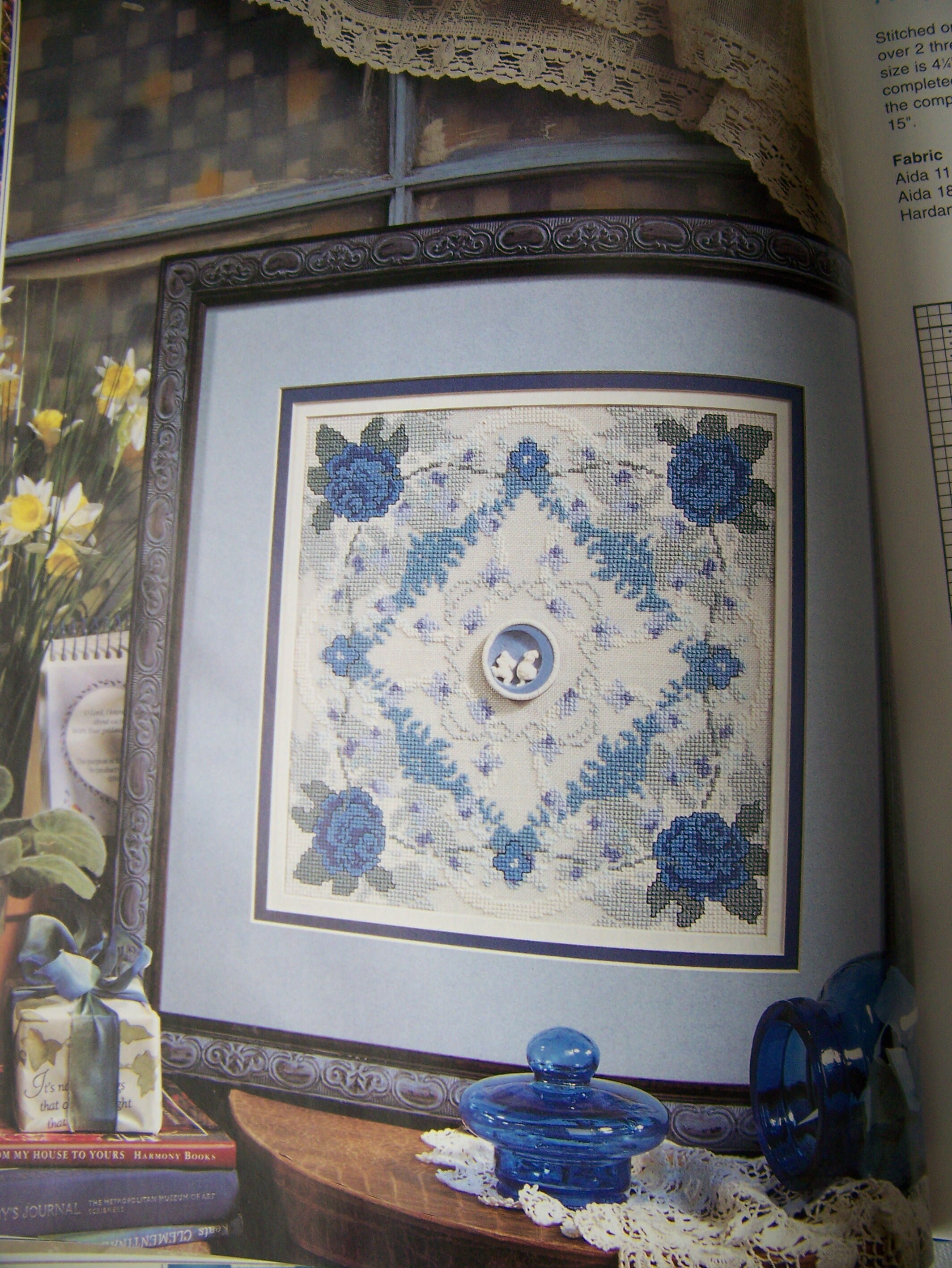 Cross Stitch in Blue & White Vintage Cross Stitch Pattern Book 1995 ...