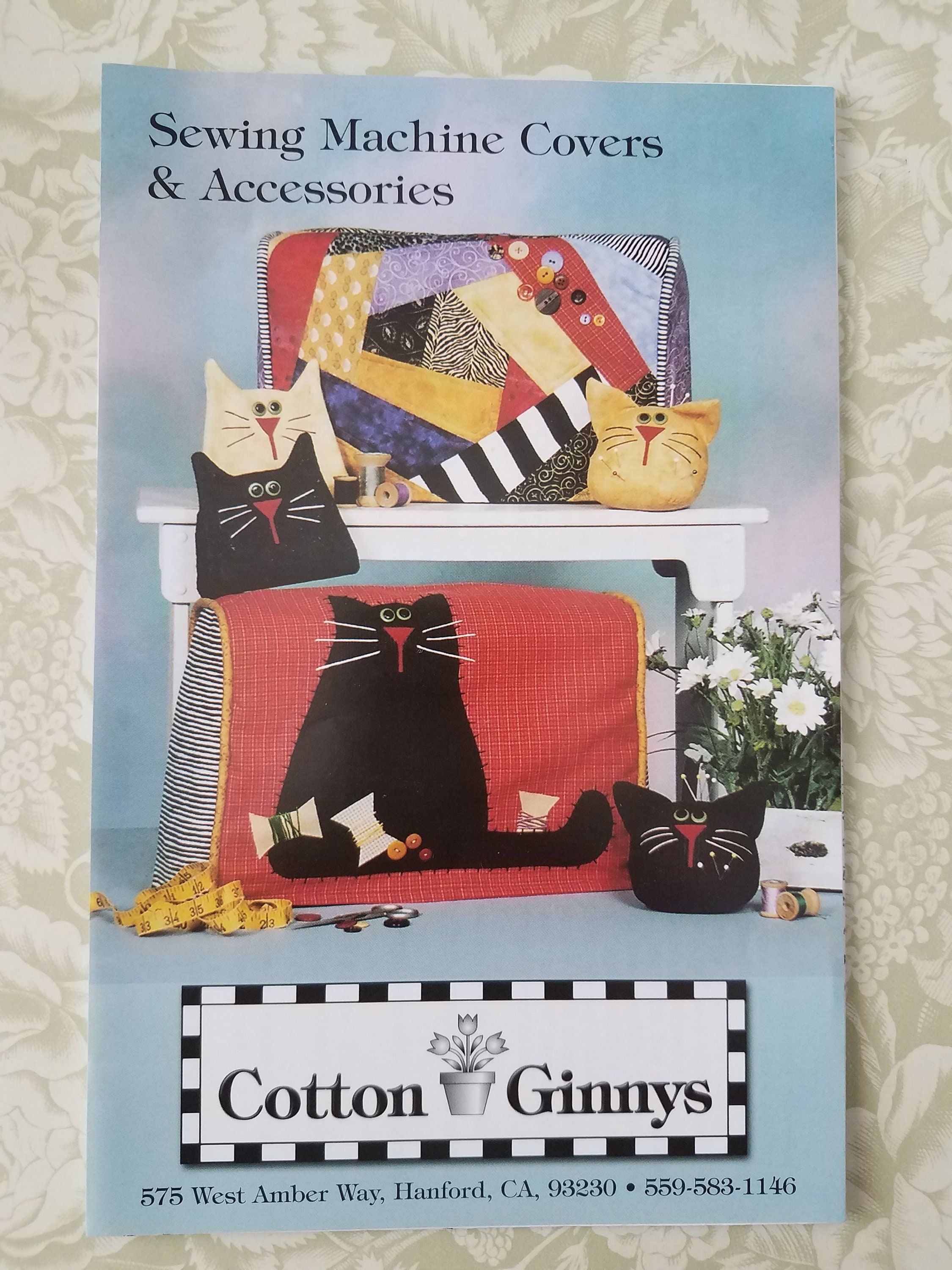 Cat Sewing Machine Covers and Accessories Pattern by Cotton Ginny's ...