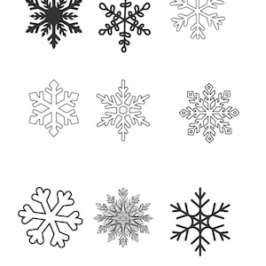 Snowflake SVG Bundle,winter Snowflakes Cut File, Christmas, Blizzard ...