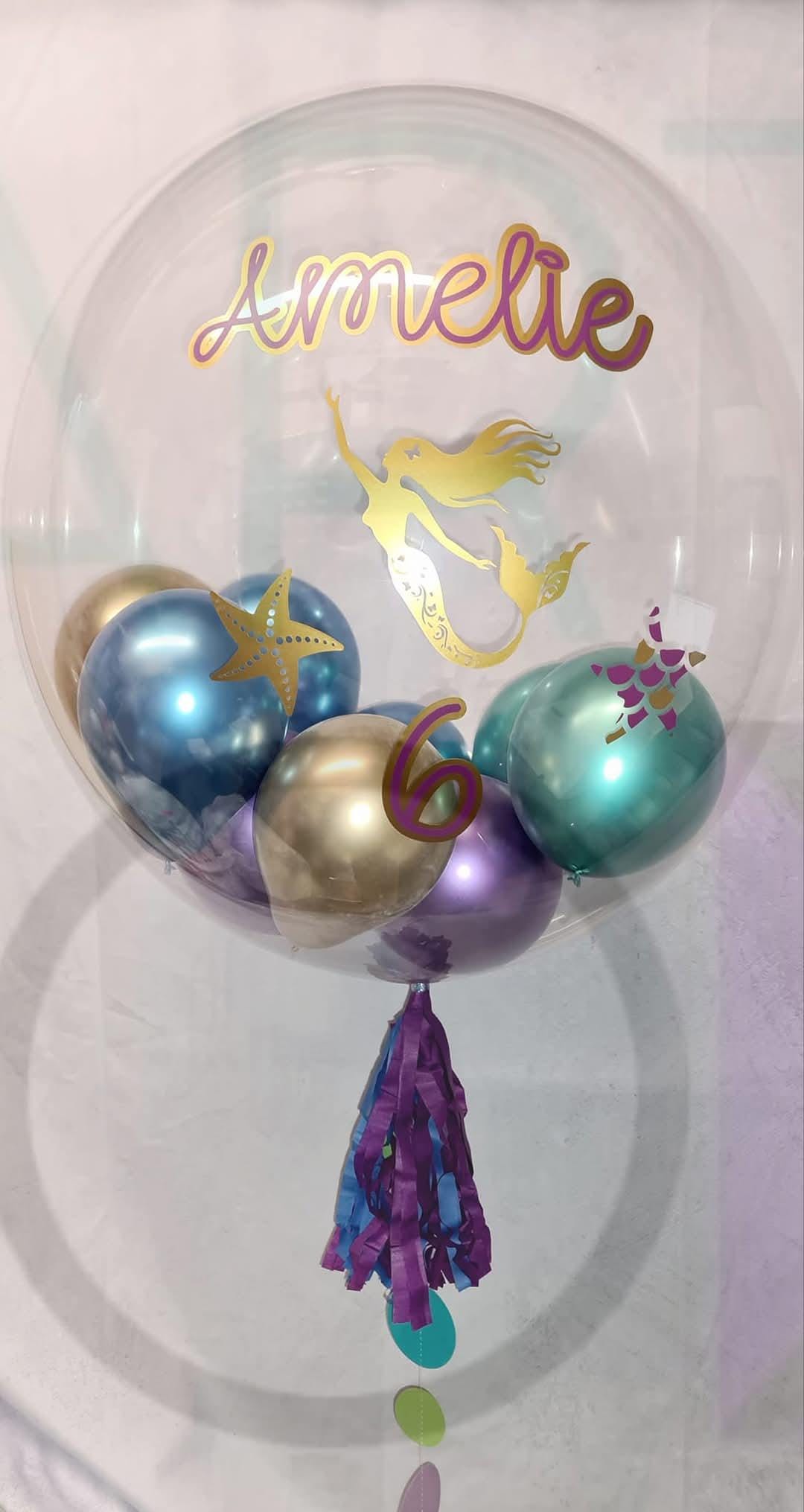 Personalised Custom Made Bubble Balloon 24" Clear Balloons Inside a ...