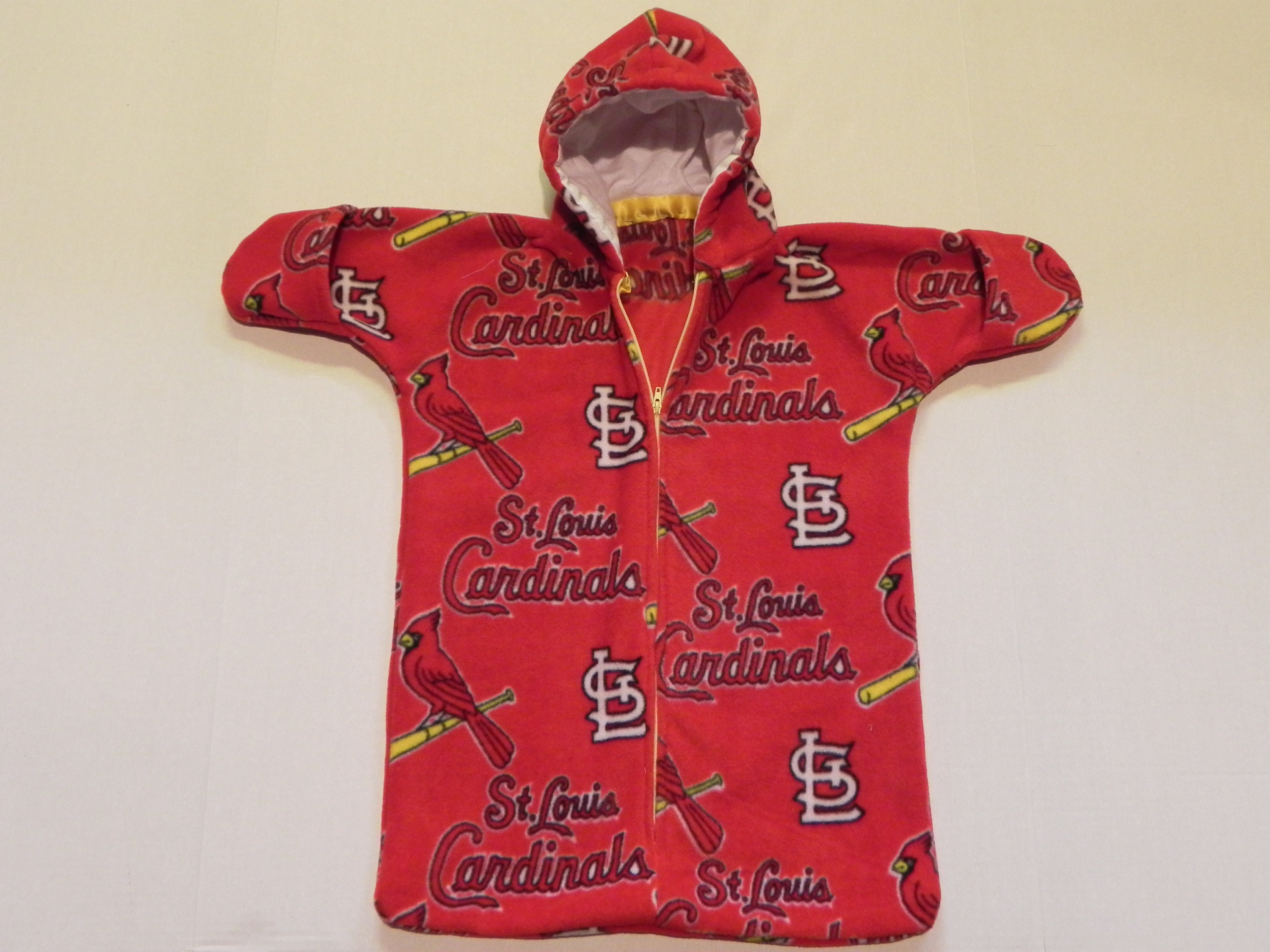 MLB St. Louis CARDINALS Red Printed Fleece Baby Snuggy Bunting - Etsy