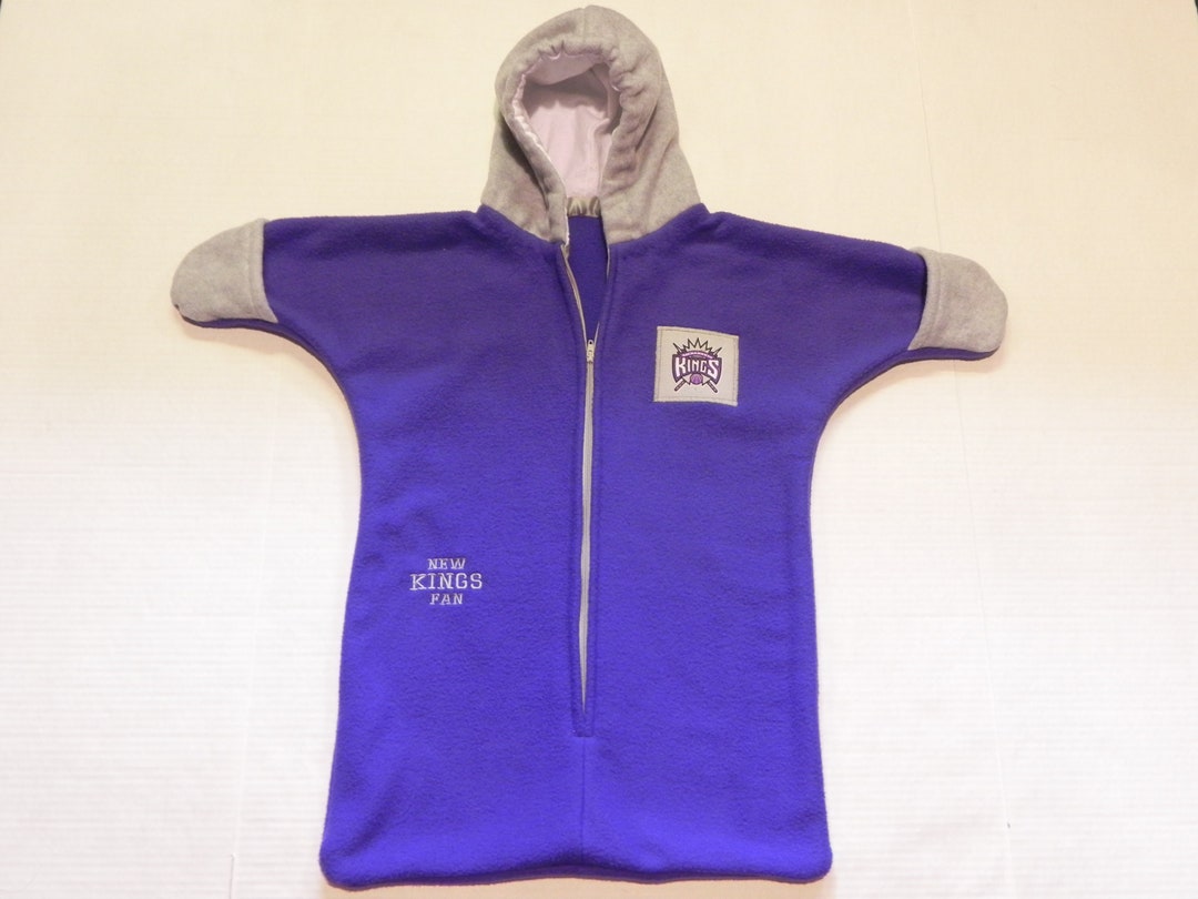 NBA SACRAMENTO KINGS Purple and Gray Fleece Baby Snuggy Bunting Coat ...
