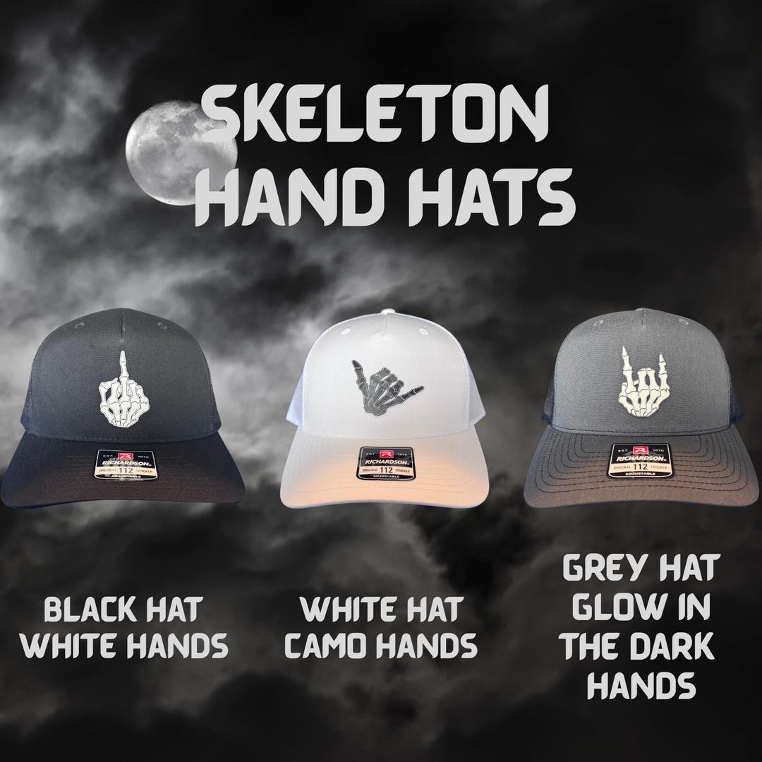 Skeleton Hand Hats - Etsy