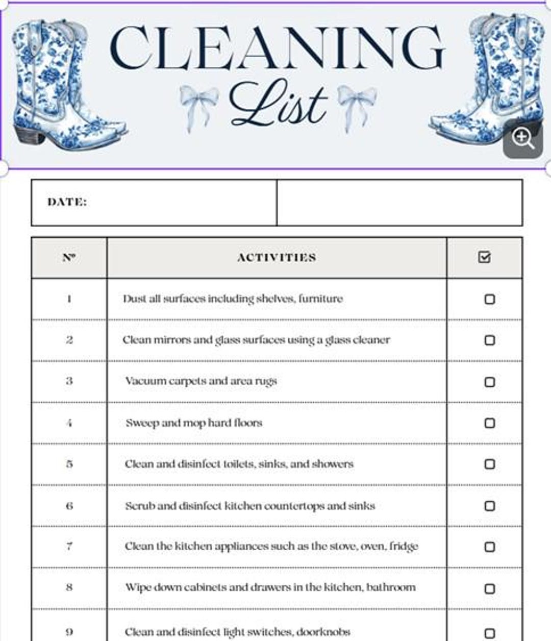 Home Cleaning Checklist | Pretty Printable Cleaning List | Stay ...