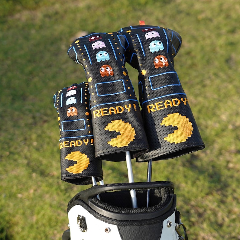 Pac-man Retro Arcade PU Leather Golf Driver Headcover, 460cc Driver ...