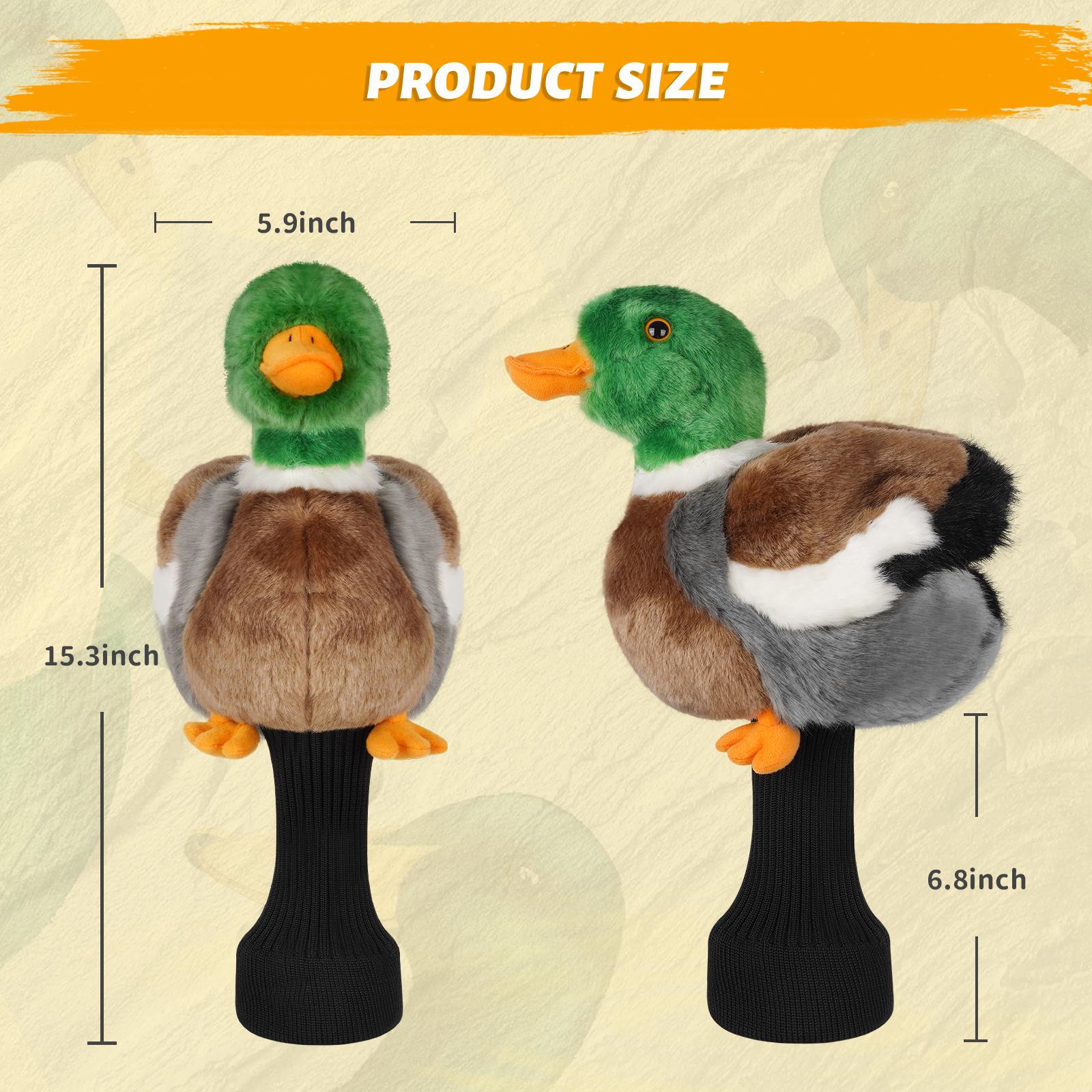 Mallard Duck Flush Driver Golf Head Cover, Long Neck Funny Animal Golf ...