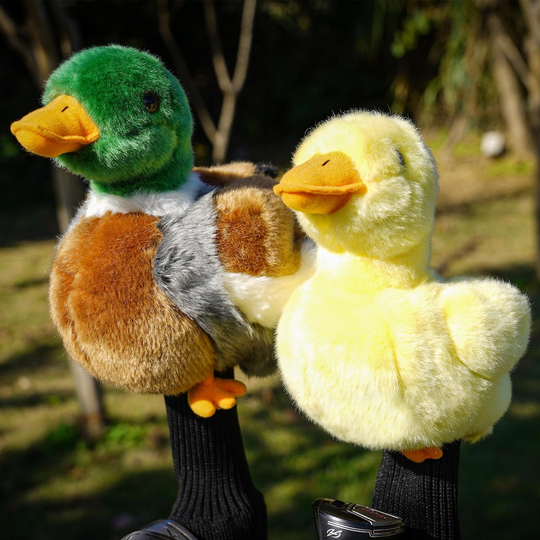 Mallard Duck Flush Driver Golf Head Cover, Long Neck Funny Animal Golf ...