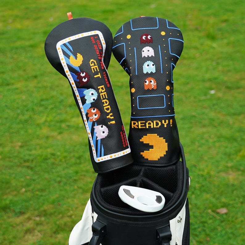 Pac-man Retro Arcade PU Leather Golf Driver Headcover, 460cc Driver ...