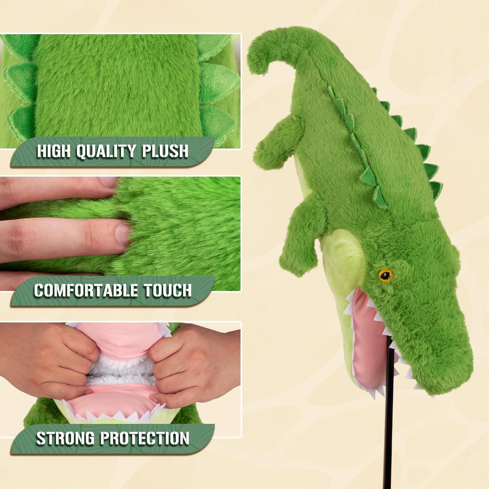 Driver Golf Headcover, Funny Crocodile Animal Golf Club Protector ...