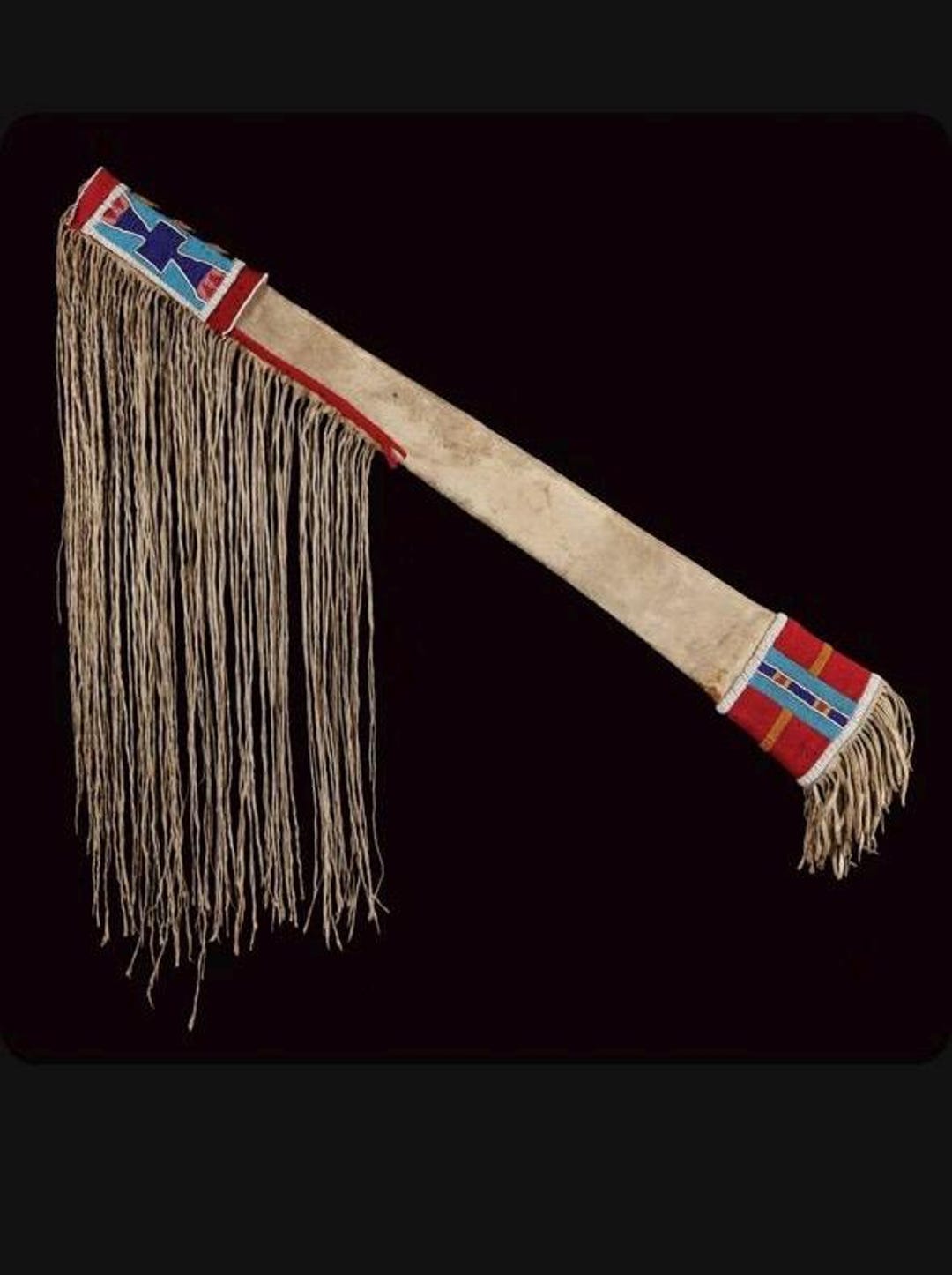 Native American Indian Beaded Rifle Scabbard Sioux Style Suede Leather ...