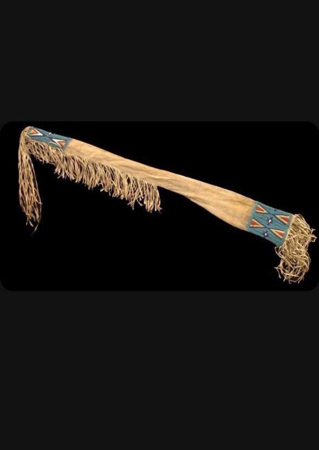 Native American Indian Beaded Rifle Scabbard Sioux Style Suede Leather ...